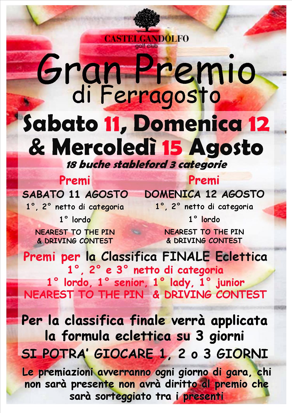 Golf a Roma - Country Club Castelgandolfo - Gare in Programma